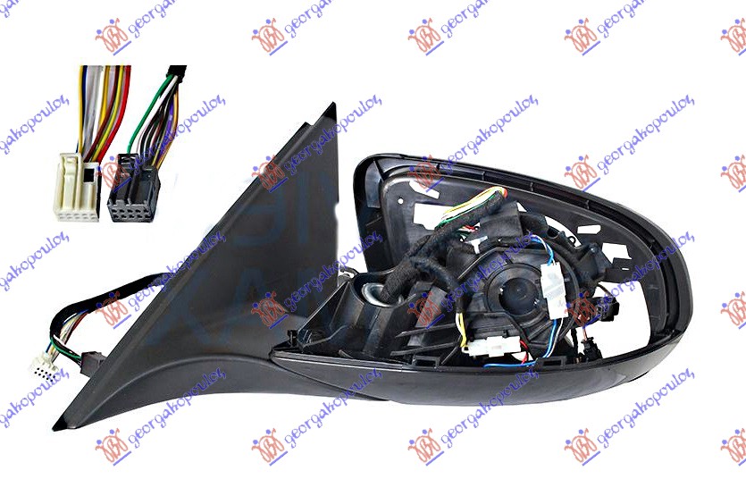 RETROVIZOR (SAMO KUCISTE) ELEKTRICNI SA GREJACEM (ELEKTRO-SKLOPIV) (SVETLO) (MEM - LEVO