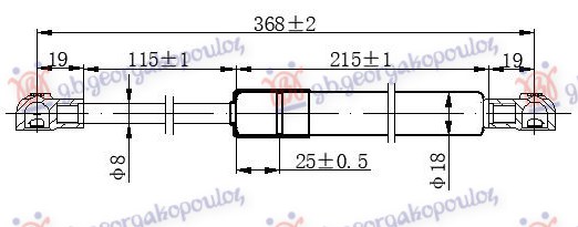 AMORTIZER GEPEK VRATA (367L-380N)