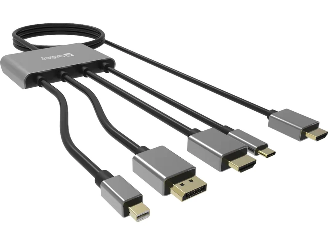 Sandberg 509-21 all-in-one adapter USB C/DP/m DP/HDMI na HDMI 2m