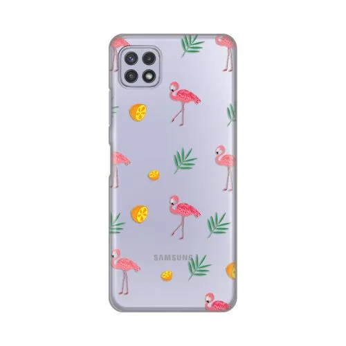 Silikonska futrola - maska print Skin za Samsung A226 Galaxy A22 5G Flamingos