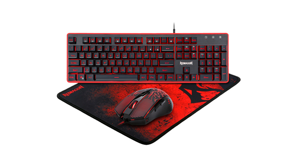 Redragon S107 3 in 1 Combo S107 Keyboars, Mouse and MousepadID EK000175333
