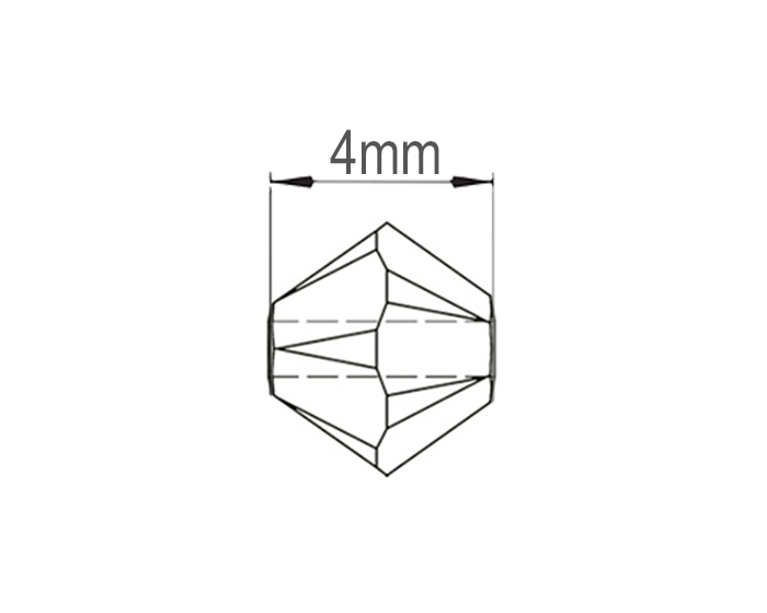 MC04_Biconus 4mm 00030/20000 Crystal 2xAB (18kom)
