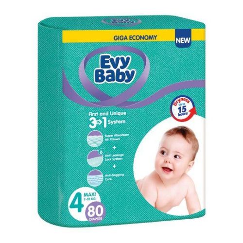 Evy Baby Pelene Giant 4 Maxi 8-18kg, 80kom 3u1