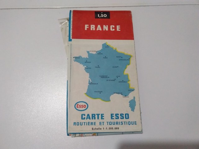 Auto karta Francuska 1971