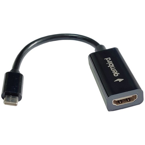 Gembird USB-C to HDMI adapter,11cm cable, black | A-CM-HDMIF-03