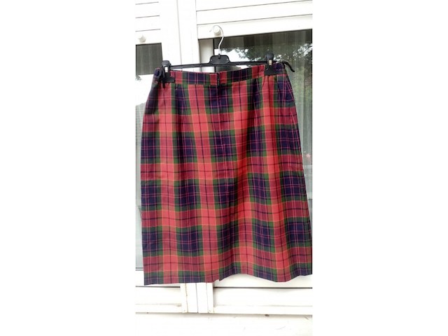 VUNENA TANJA SUKNJA KARO ILI TARTAN DEZENA - NOVO