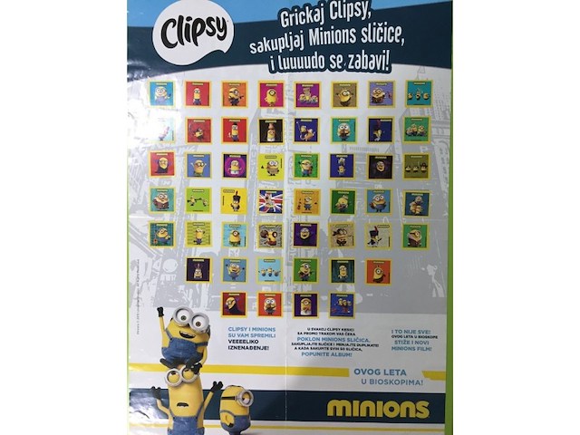 Minions clipsy poster album PUN