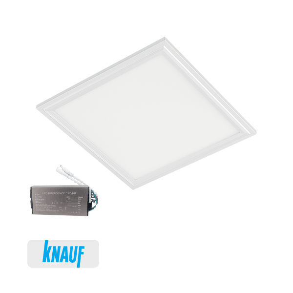 LED PANEL FOR DRYWALL 48W 4000K 595x595mm IP54+EMERGENCY KIT