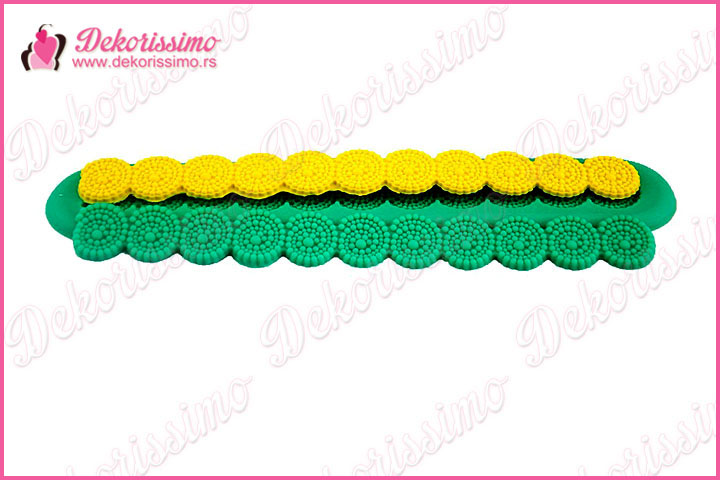 Silikonska modla čipka ranfla 04, set 2dela – K4018