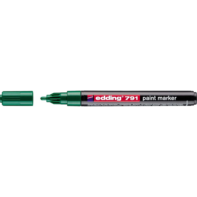 Paint marker E-791 1-2mm zelena Edding