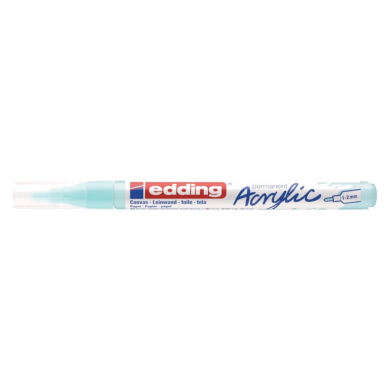 Akrilni marker E-5300 fine 1-2mm obli vrh svetlo plava Edding