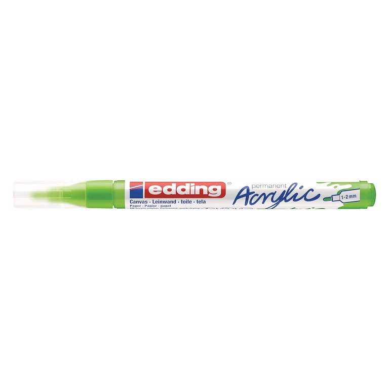 Akrilni marker E-5300 fine 1-2mm obli vrh limun zelena Edding