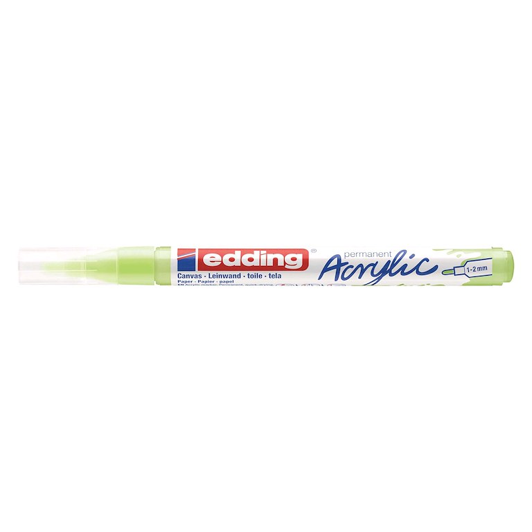 Akrilni marker E-5300 fine 1-2mm obli vrh pastelno zelena Edding