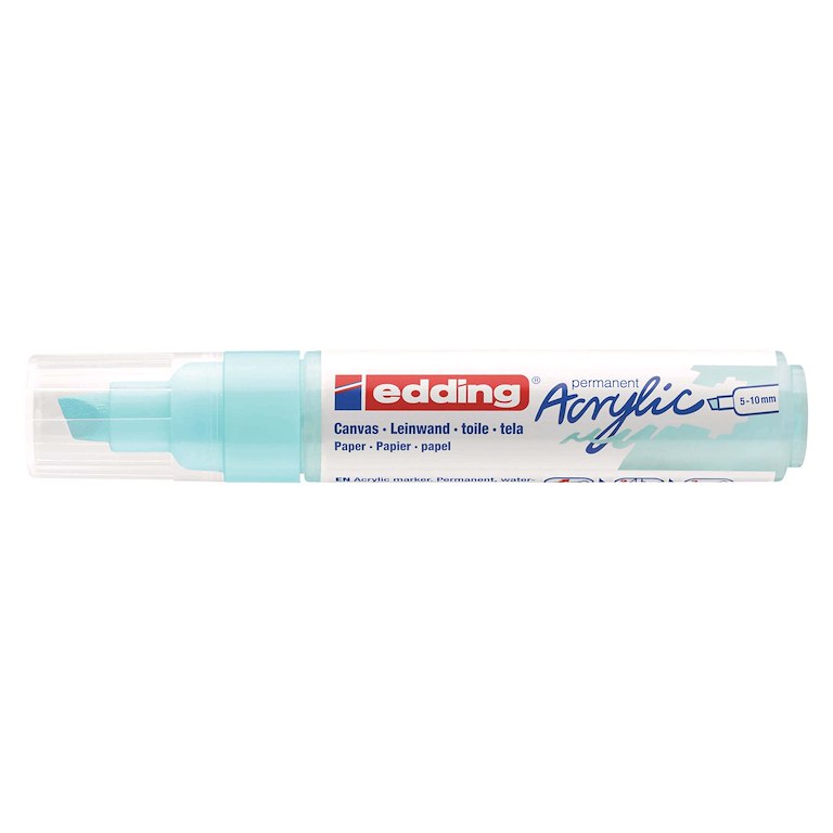 Akrilni marker E-5000 broad 5-10mm kosi vrh svetlo plava Edding