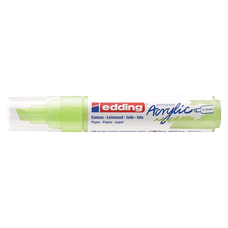 Akrilni marker E-5000 broad 5-10mm kosi vrh pastelno zelena Edding