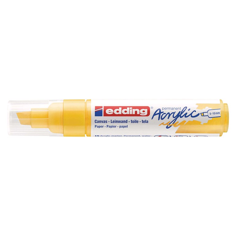 Akrilni marker E-5000 broad 5-10mm kosi vrh žuta Edding