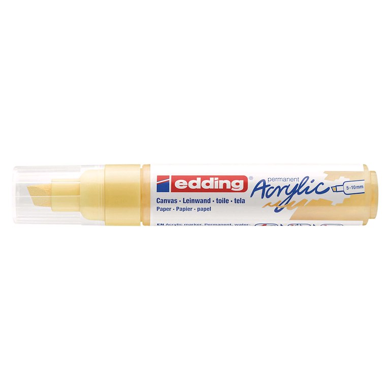 Akrilni marker E-5000 broad 5-10mm kosi vrh nežno žuta Edding