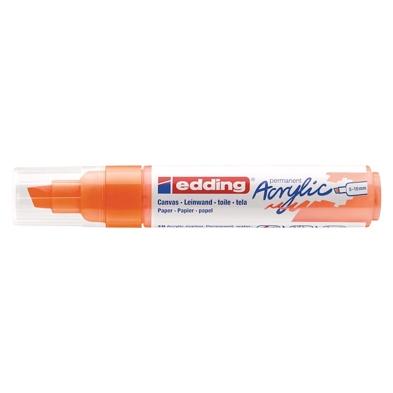 Akrilni marker E-5000 broad 5-10mm kosi vrh neon narandžasta Edding