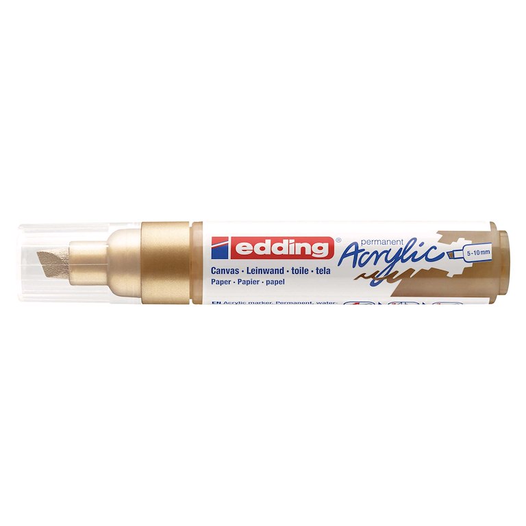 Akrilni marker E-5000 broad 5-10mm kosi vrh zlatna Edding
