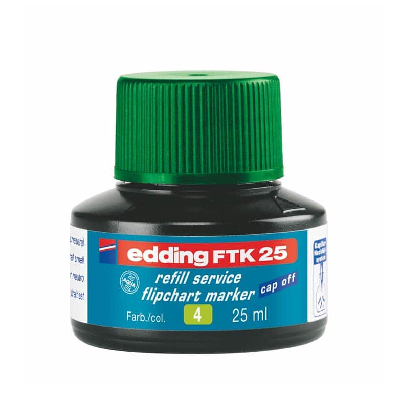 Refil za flipchart markere E-FTK 25, 25ml zelena Edding