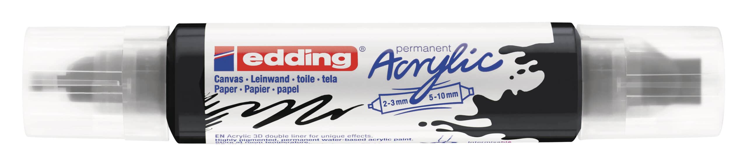 Akrilni marker E-5400 double-liner sa dva vrha crna Edding