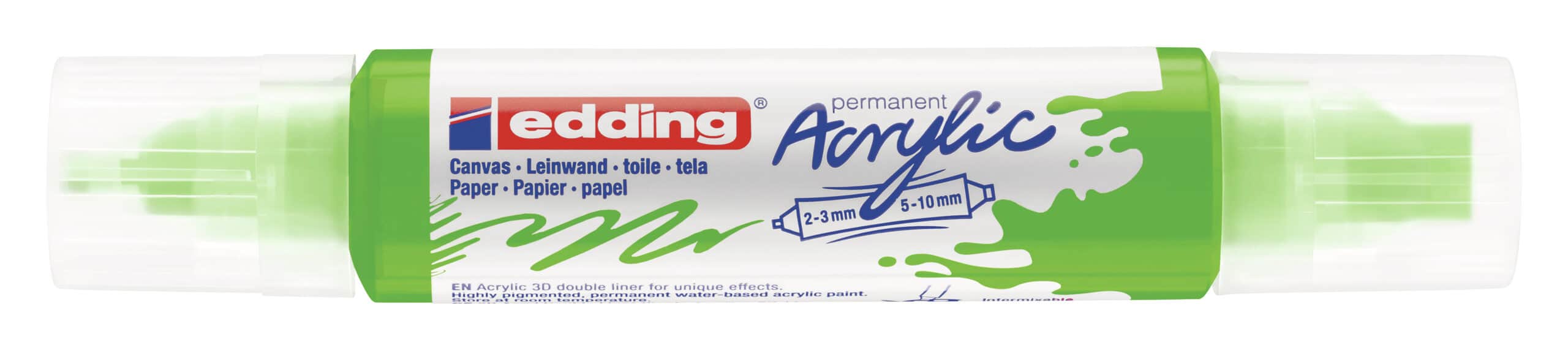 Akrilni marker E-5400 double-liner sa dva vrha limun zelena Edding