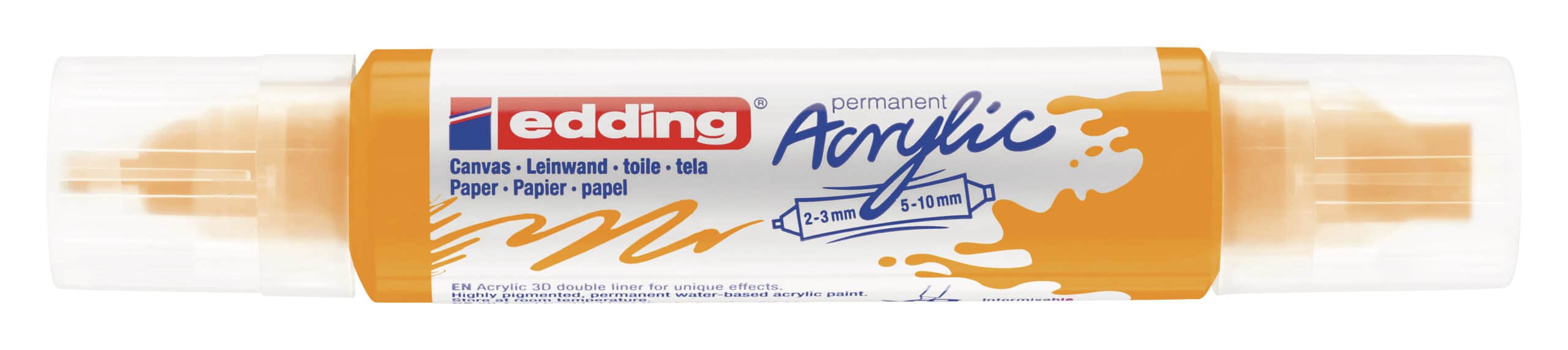 Akrilni marker E-5400 double-liner sa dva vrha jarko žuta Edding