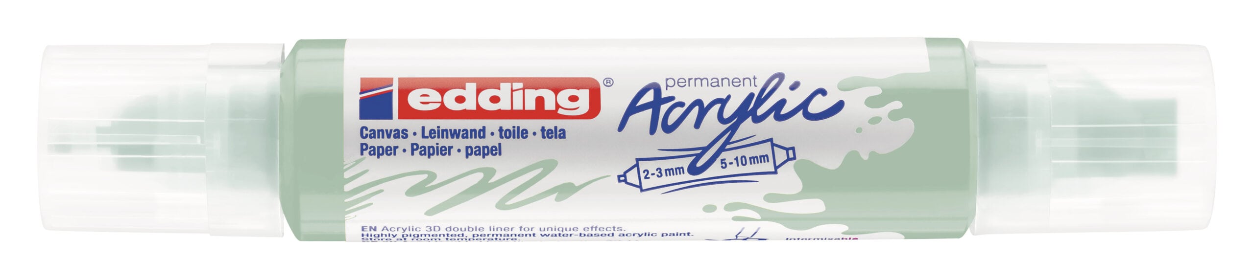 Akrilni marker E-5400 double-liner sa dva vrha mramorno zelena Edding