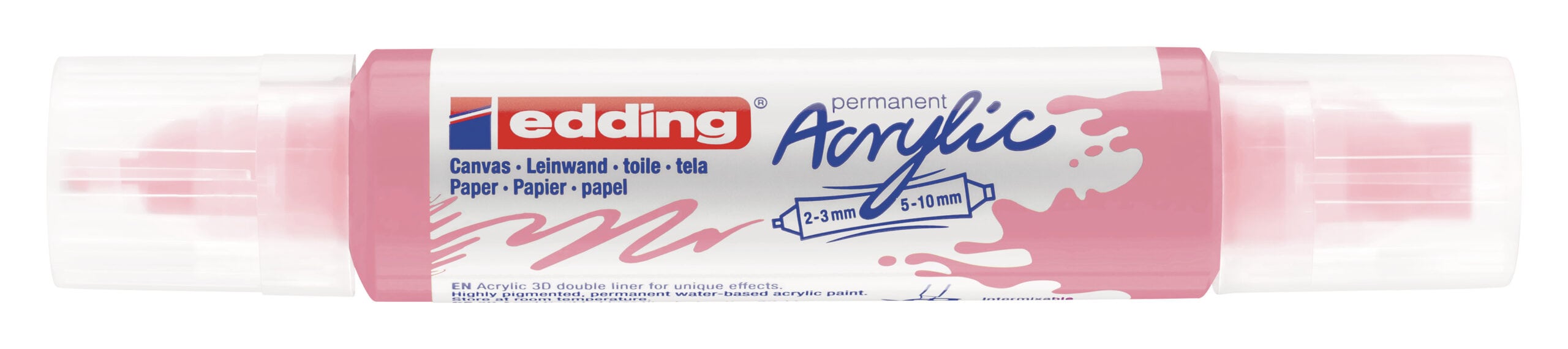 Akrilni marker E-5400 double-liner sa dva vrha nežno roze Edding