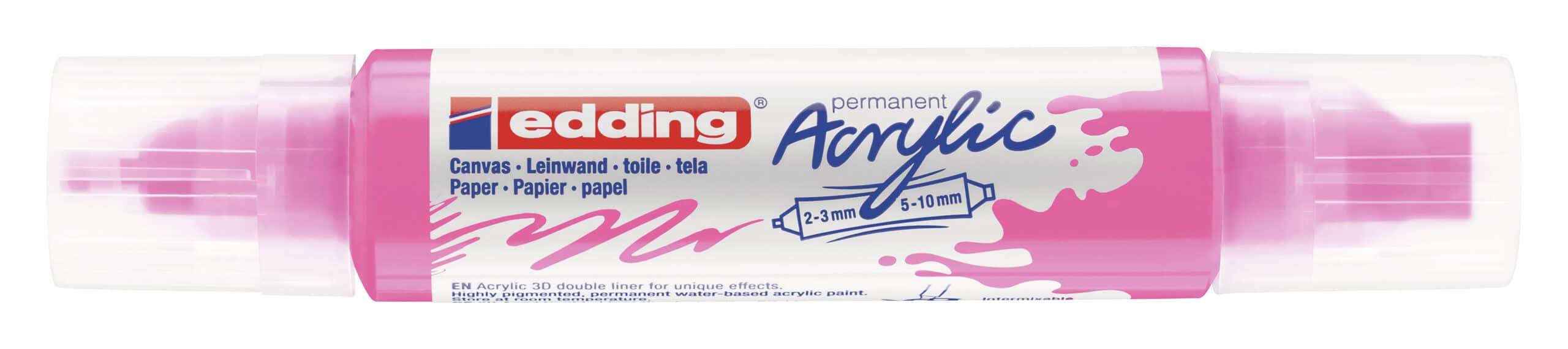 Akrilni marker E-5400 double-liner sa dva vrha neon roze Edding