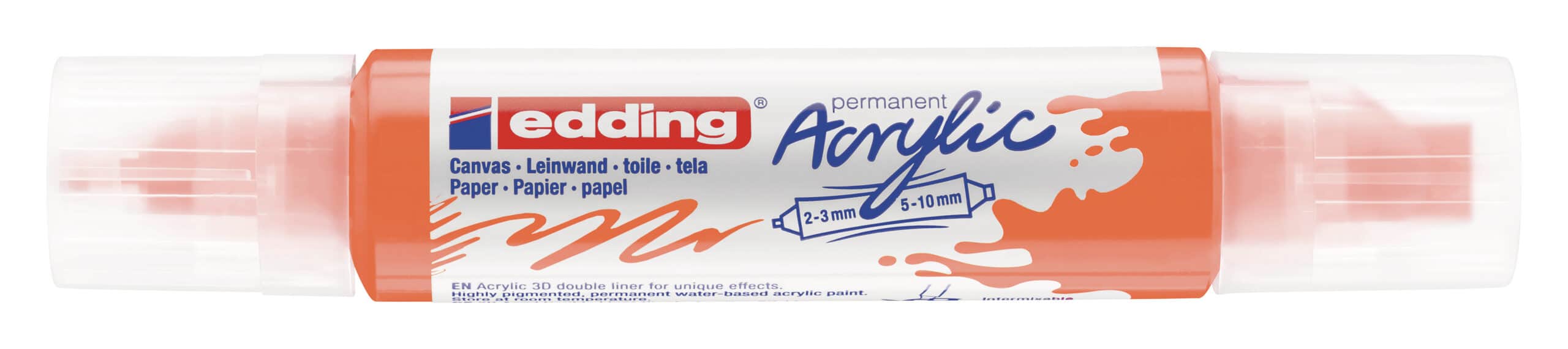 Akrilni marker E-5400 double-liner sa dva vrha neon narandžasta Edding