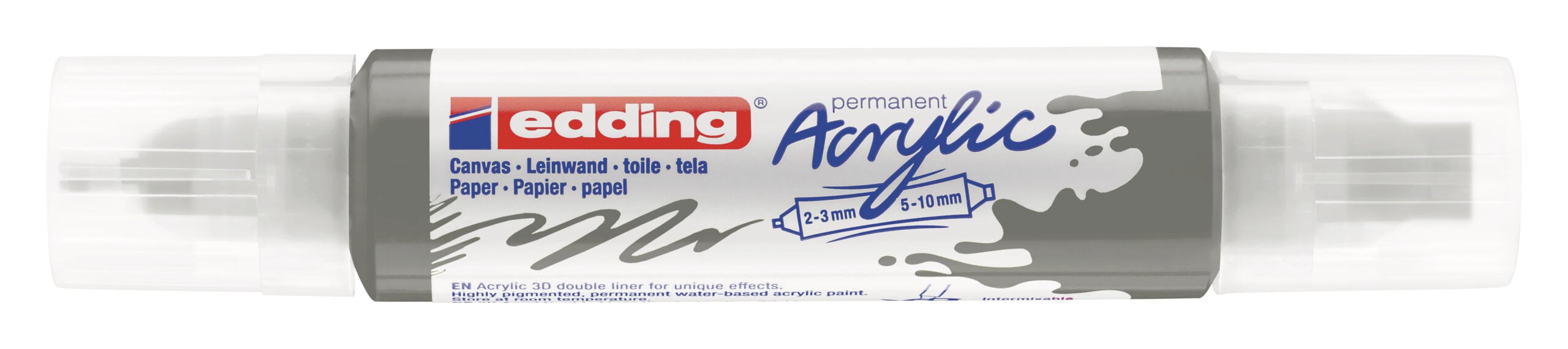 Akrilni marker E-5400 double-liner sa dva vrha antracit Edding