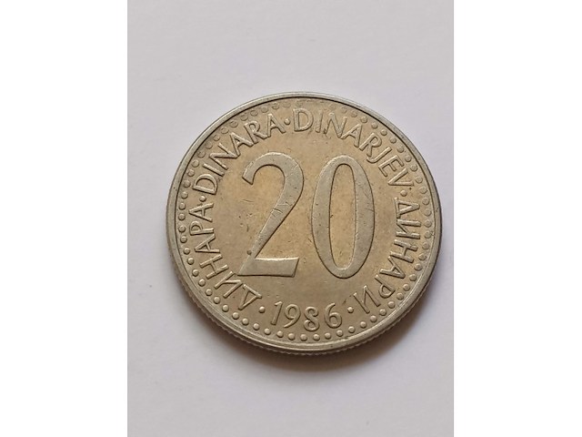 20 Dinara 1986.g - SFRJ -