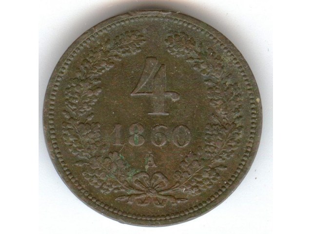 Austrija 4 kreuzer 1860 A