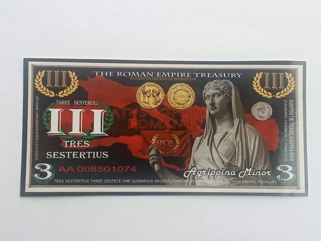 3 Sestertius - Roman Empire - Suvenir Novčanica -