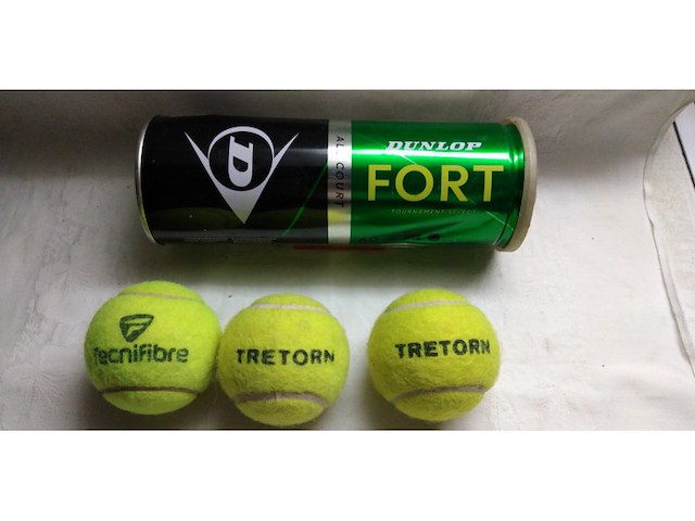 Loptice 2 originalne Tretorn+1 Tecnifibre, ocuvane i t