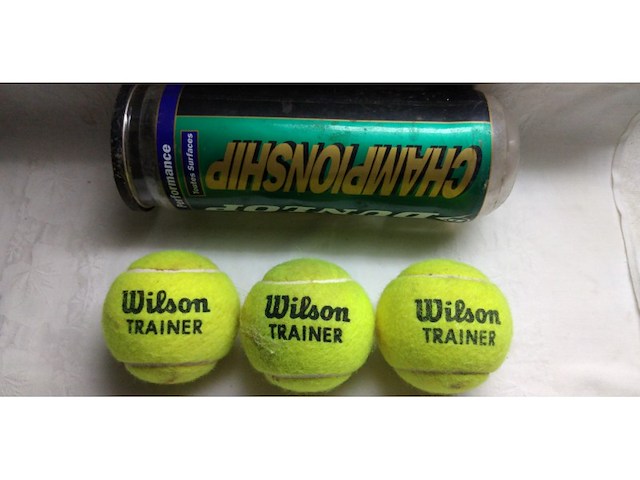 Loptice 3 originalne Wilson Trainer, ocuvane i tvrde,