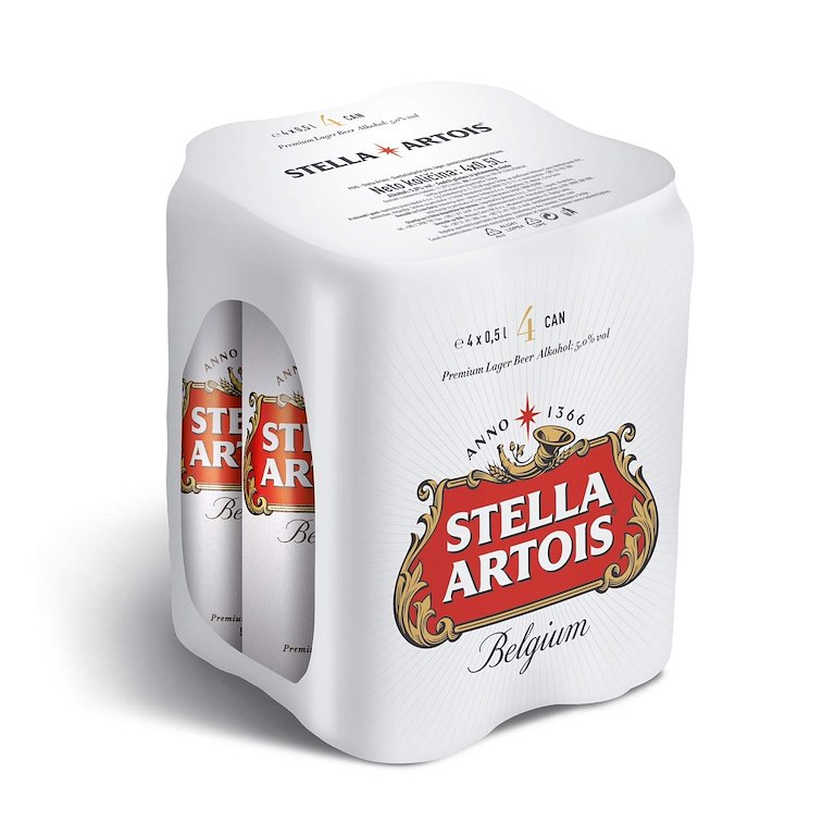 Stella Artois svetlo pivo 4X0.5l