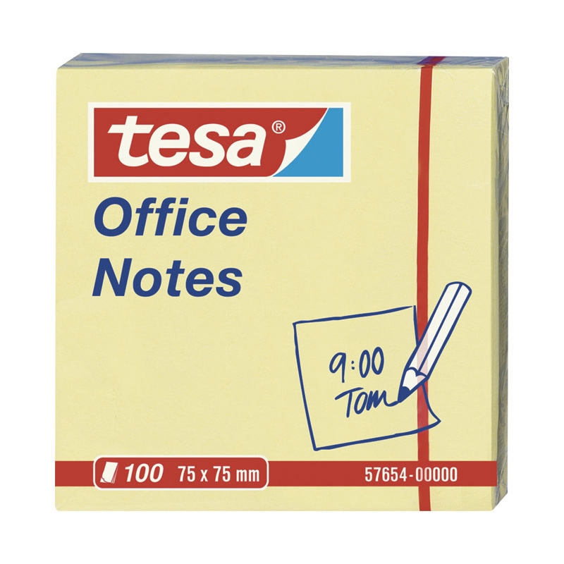 Blok samolepljiv 75x75mm 100L Office Notes Tesa 57654 žuti