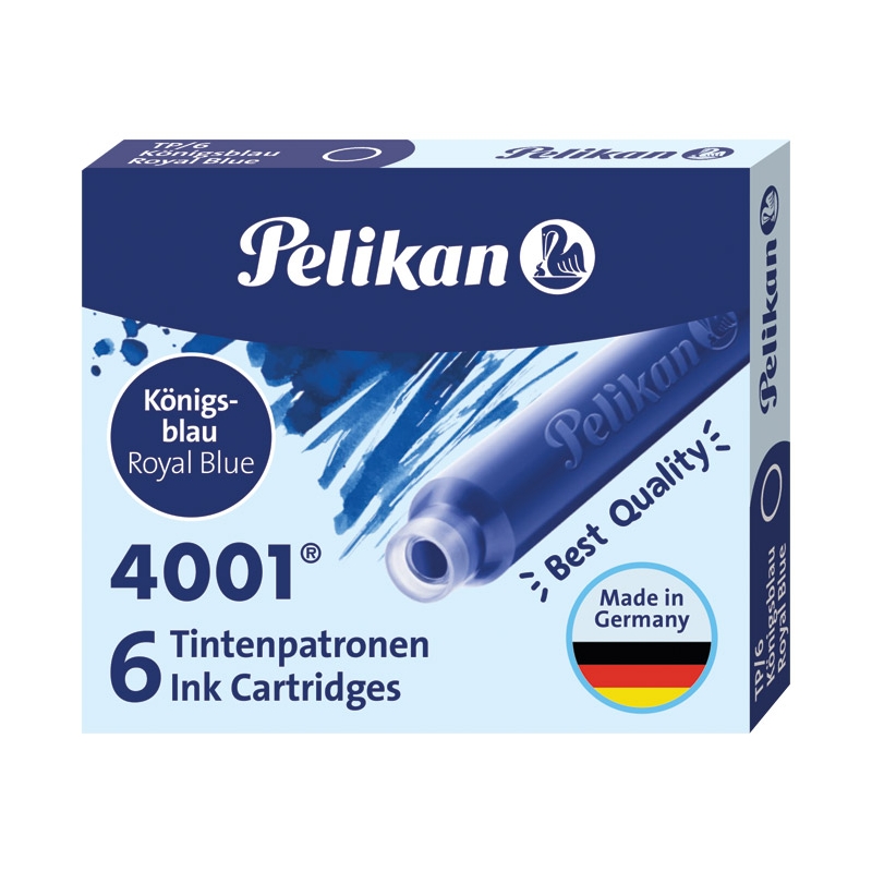 Tinta za nalivpero patrone kratke pk6 4001 Pelikan 301176 plava