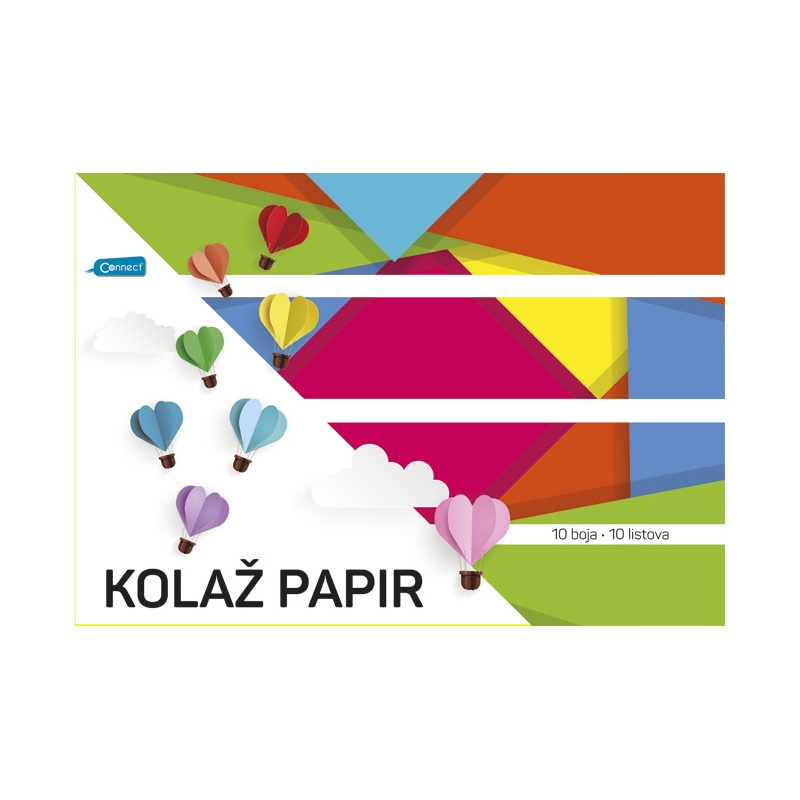 Kolaž papir 10 listova A4 Connect 106091