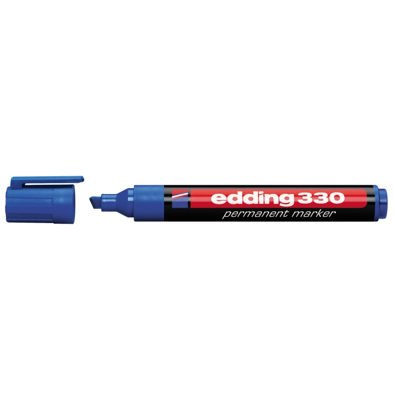 Marker permanent 330 1-5mm, kosi vrh Edding plava