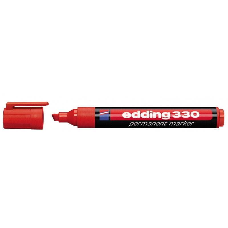 Marker permanent 330 1-5mm, kosi vrh Edding crvena