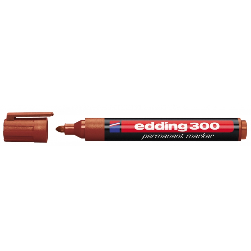 Marker permanent 300 1,5-3mm, zaobljeni Edding braon