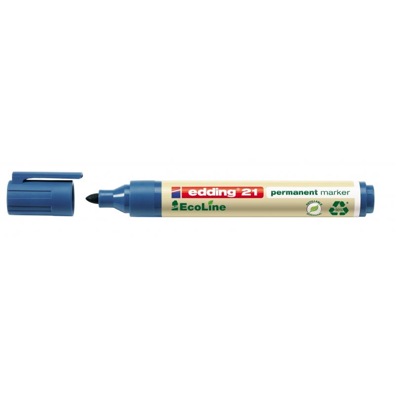 Marker permanent E-21 EcoLine 1,5-3mm, zaobljeni Edding plava