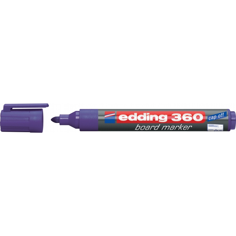 Marker za belu tablu 360 1,5-3mm, zaobljeni Edding ljubičasta