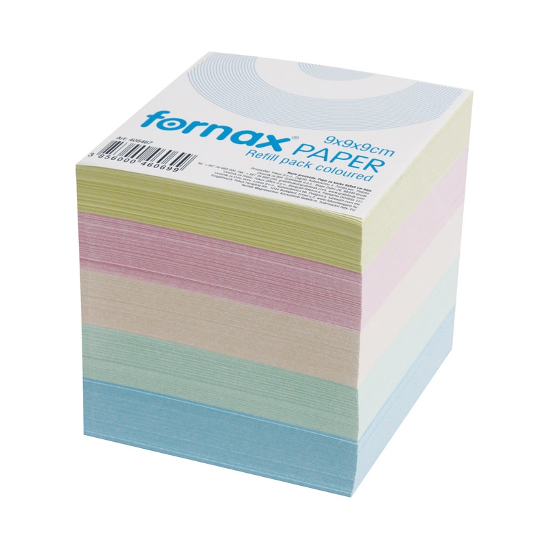 Papir za kocku 9x9x9cm Fornax 405467 pastelne boje