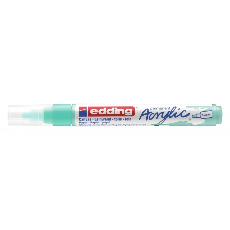 Akrilni marker E-5100 medium 2-3mm obli vrh Edding tirkiz