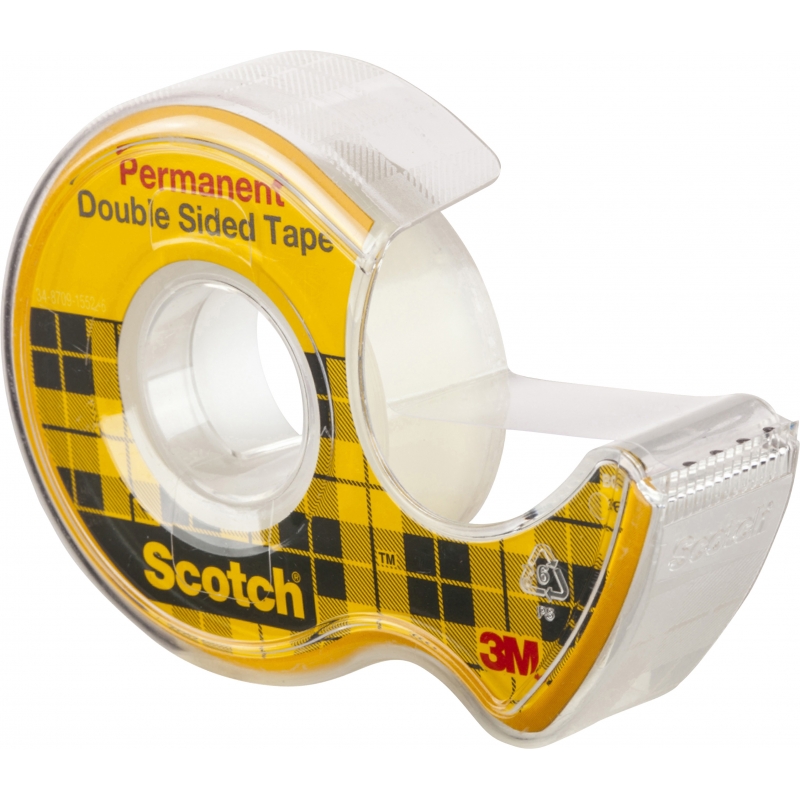 Lepljiva traka obostrana Scotch 665 na stalku, 12mm x 6,3m 136D Scotch