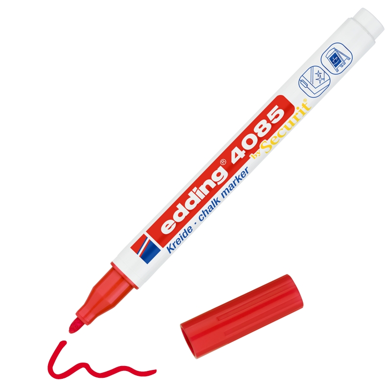 Marker za staklo CHALK MARKER E-4085 1-2mm standard Edding crvena